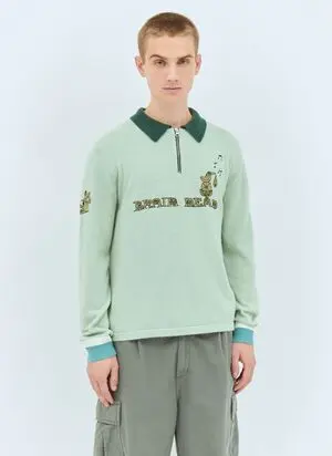 BRAIN DEAD Lex Half-zip Sweatshirt - Green