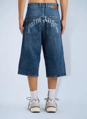 Palm Angels Curved Logo Skater Shorts