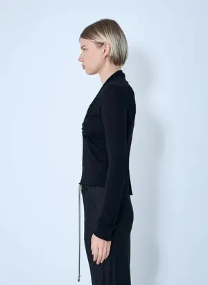 Rick Owens Allanah Long Sleeve Top - Black