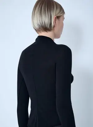 Rick Owens Allanah Long Sleeve Top - Black