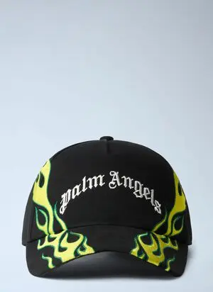 Palm Angels Flames Curved Logo Cap