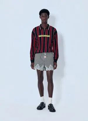 Martine Rose Lace Trim Checkered Shorts
