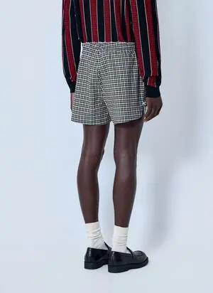 Martine Rose Lace Trim Checkered Shorts