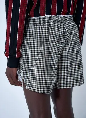 Martine Rose Lace Trim Checkered Shorts
