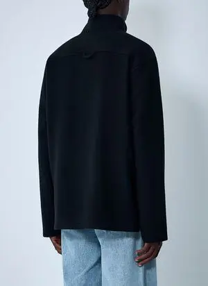 RIER Zip-up Fleece Sweatshirt - Black