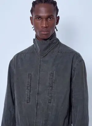 Rick Owens Collared Canvas Mac Jacket