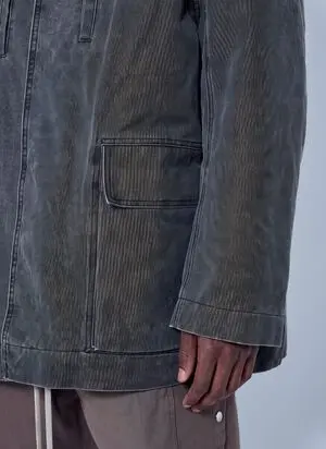 Rick Owens Collared Canvas Mac Jacket