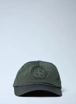 Stone Island Logo Motif Baseball Cap - Green