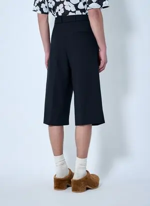 Dries Van Noten Pleated Wool Knee-length Trousers
