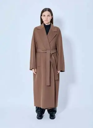 Max Mara Belted Wool Coat - Camel