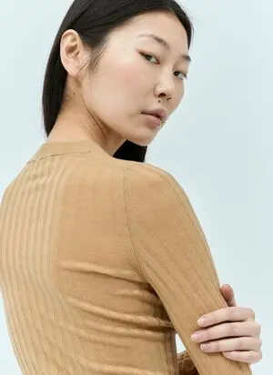 Sportmax Ribbed Wool Sweater - Beige