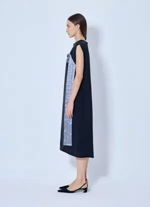 Marni Sleeveless Midi Dress With Satin Detail