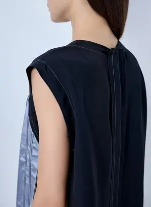 Marni Sleeveless Midi Dress With Satin Detail