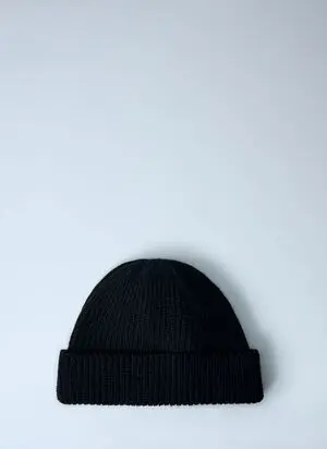 Prada Logo Motif Wool And Cashmere Beanie Hat