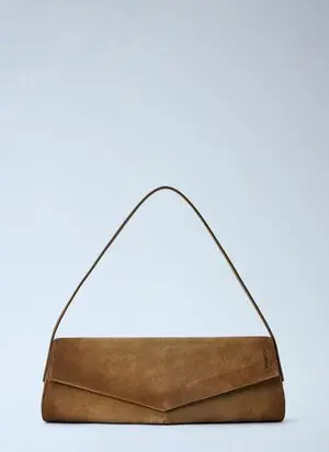 JIL SANDER Kante Suede Shoulder Bag