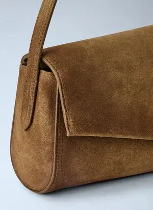 JIL SANDER Kante Suede Shoulder Bag