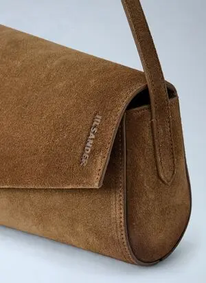 JIL SANDER Kante Suede Shoulder Bag