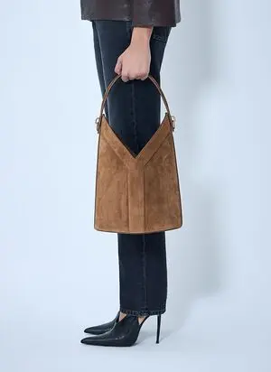 Saint Laurent Y Top-handle Bucket Bag - Brown