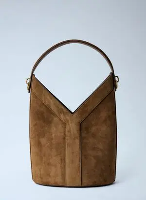Saint Laurent Y Top-handle Bucket Bag - Brown