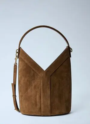 Saint Laurent Y Top-handle Bucket Bag - Brown