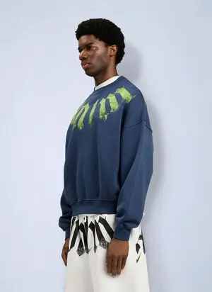 Palm Angels Big Neck Logo Loose Sweatshirt