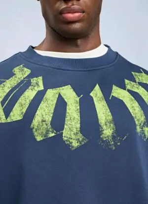Palm Angels Big Neck Logo Loose Sweatshirt