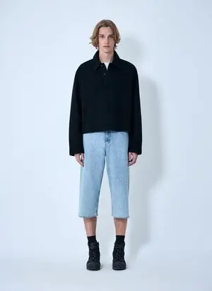 RIER Wool Blend Polo Sweater