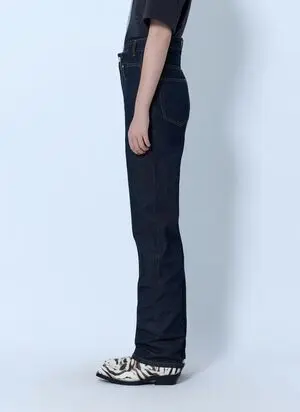 GANNI Slub Denim Fold Jeans