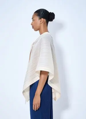 Issey Miyake Pleated Cape Blouse