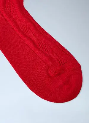 Dries Van Noten Cable Knit Pattern Socks