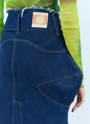 Paula Canovas Del Vas Spiky Denim Skirt