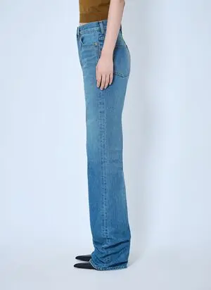 Saint Laurent Flared High-waisted Five-pocket Jeans