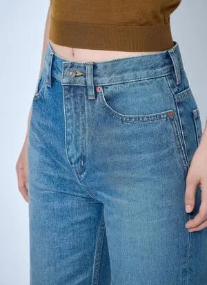 Saint Laurent Flared High-waisted Five-pocket Jeans