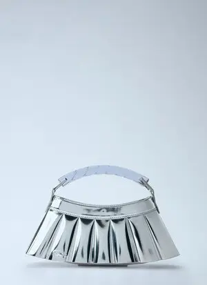 Lacoste Runway H Lenglen Mirror Effect Leather Bag - Silver
