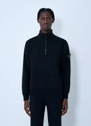 Stone Island Logo Patch Sweater - Black