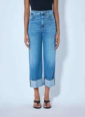 Sportmax Cropped Wide-leg Denim Jeans