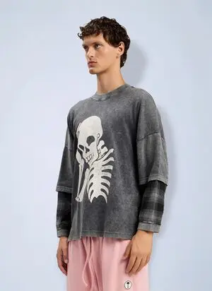 Palm Angels Skull Double Long-sleeved T-shirt