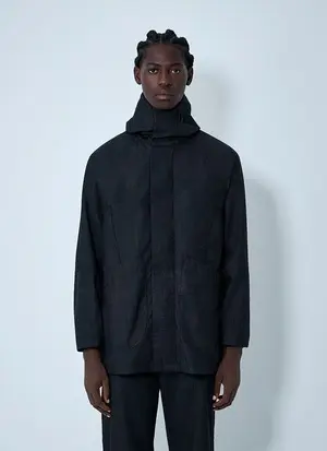 MASSIMO OSTI STUDIO Hooded Wool Jacket - Black
