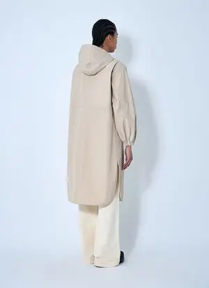 Moncler Peronne Long Parka Jacket - Beige