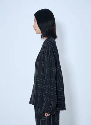 TOTEME Monogram Silk Pj Shirt