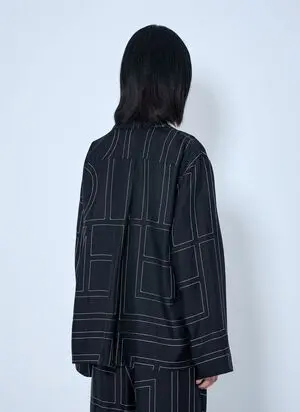 TOTEME Monogram Silk Pj Shirt