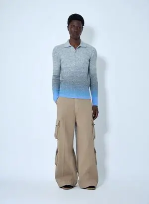 ERL Ribbed Knit Polo Sweater