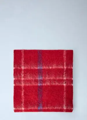 VIVIENNE WESTWOOD Checked Wool Scarf - Red
