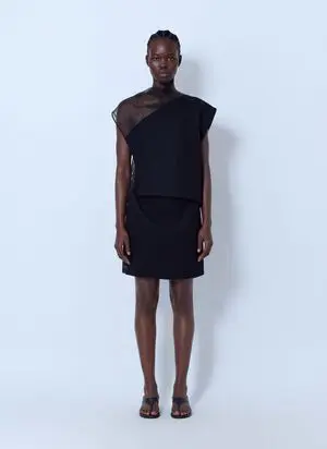Sportmax Sheer Overlay Dress - Black