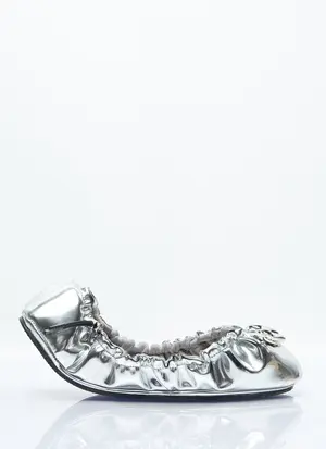 ROMBAUT Aura Ballerina Flats - Silver