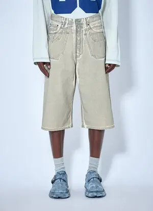 Acne Studios Wide-leg Denim Shorts - Beige