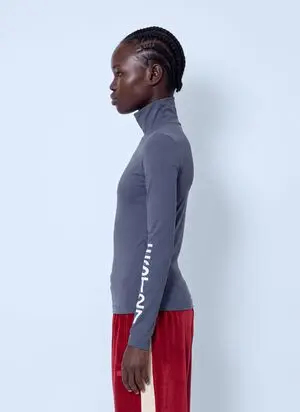 Lacoste Runway High Neck Printed Stretch T-shirt