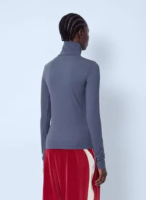 Lacoste Runway High Neck Printed Stretch T-shirt