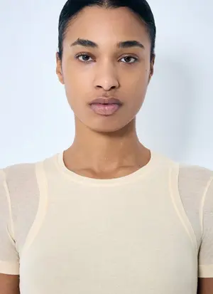 JIL SANDER Layered T-shirt - Beige
