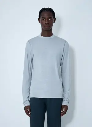 RIER Long Sleeve Crewneck Top - Grey